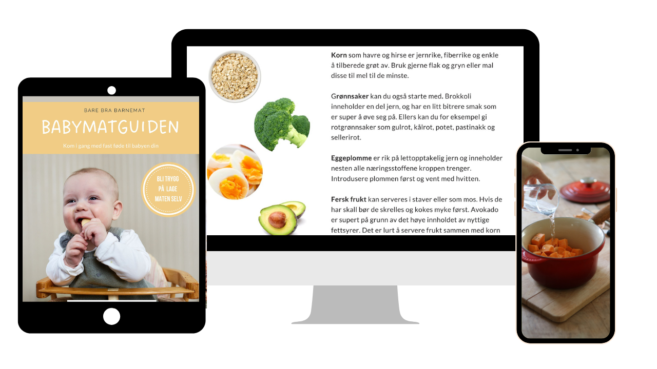 Er du usikker den første babymaten? Få GRATIS babymatguide her!
